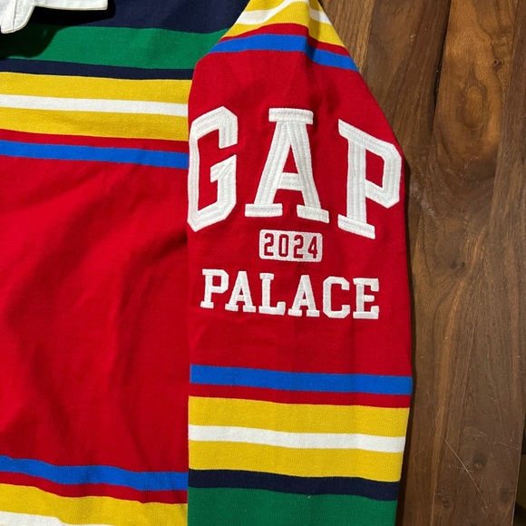 PALACE | Shirts | Palace Gap Rugby Shirt Navy Multi Stripe Mens Size ...